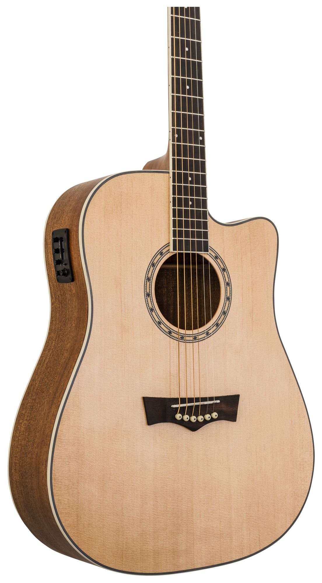 Delta Woods® DW-2 CE™ Solid Top Cutaway Acoustic-Electric Guitar with ...