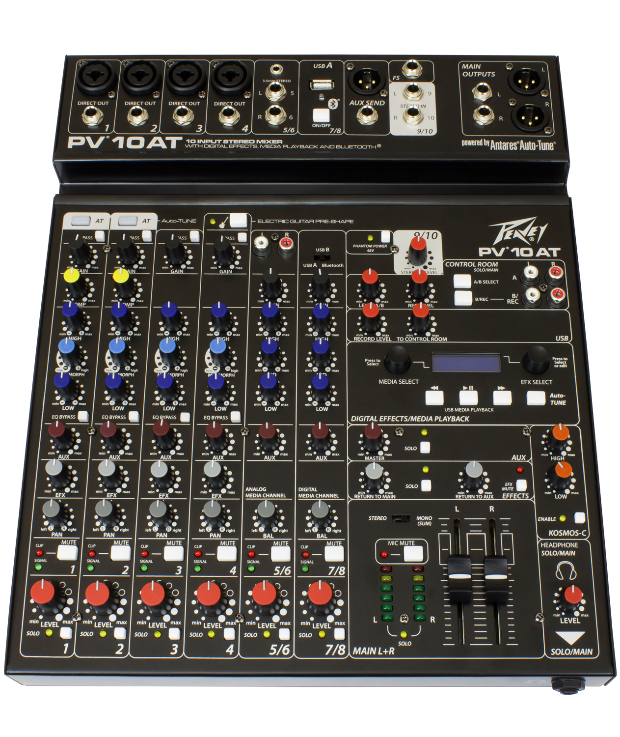 PV 10 AT 10 Channel Compact Mixer with Bluetooth and Antares® Auto-Tune ...