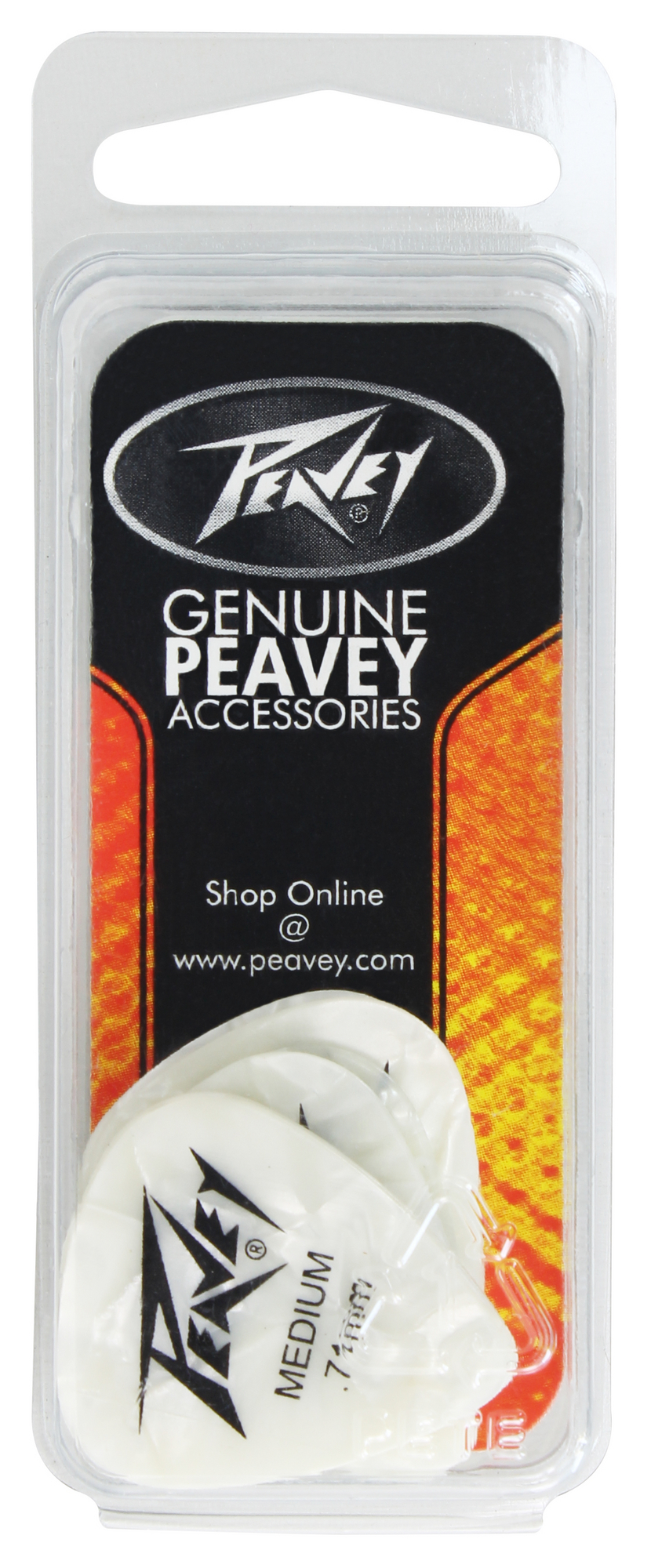 White Pearl 351 Guitar Picks - Medium - 12 Pack - Peavey