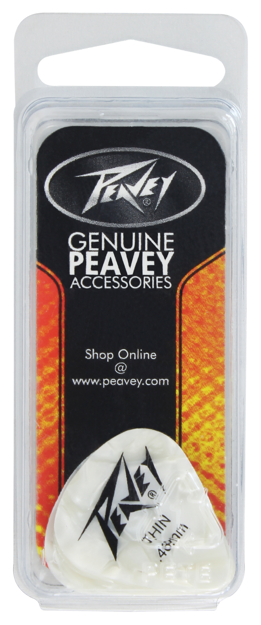 White Pearl 351 Guitar Picks - Thin - 12 Pack - Peavey