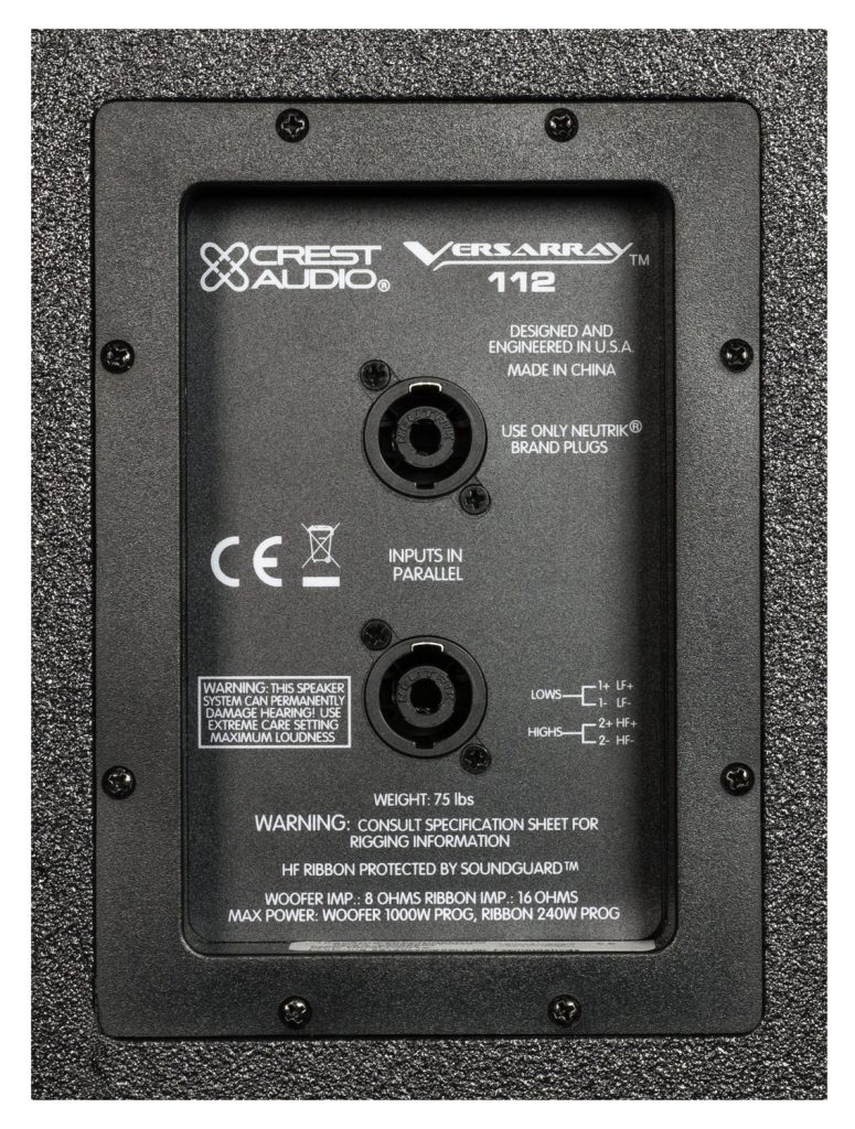 Crest Audio® Versarray® 112 MK III Two-Way Passive Ribbon Line Array ...